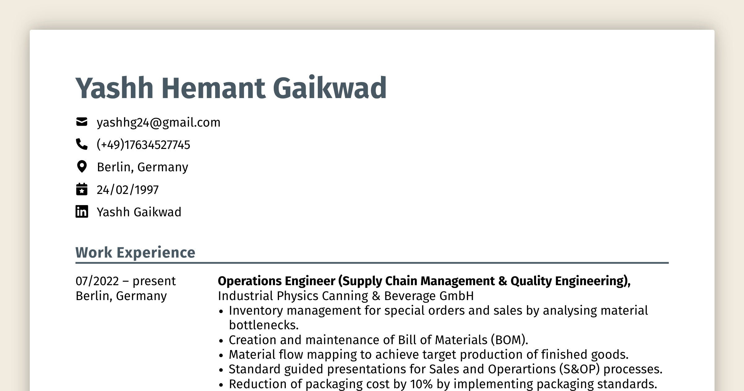 Yashh Hemant Gaikwad – Online Resume