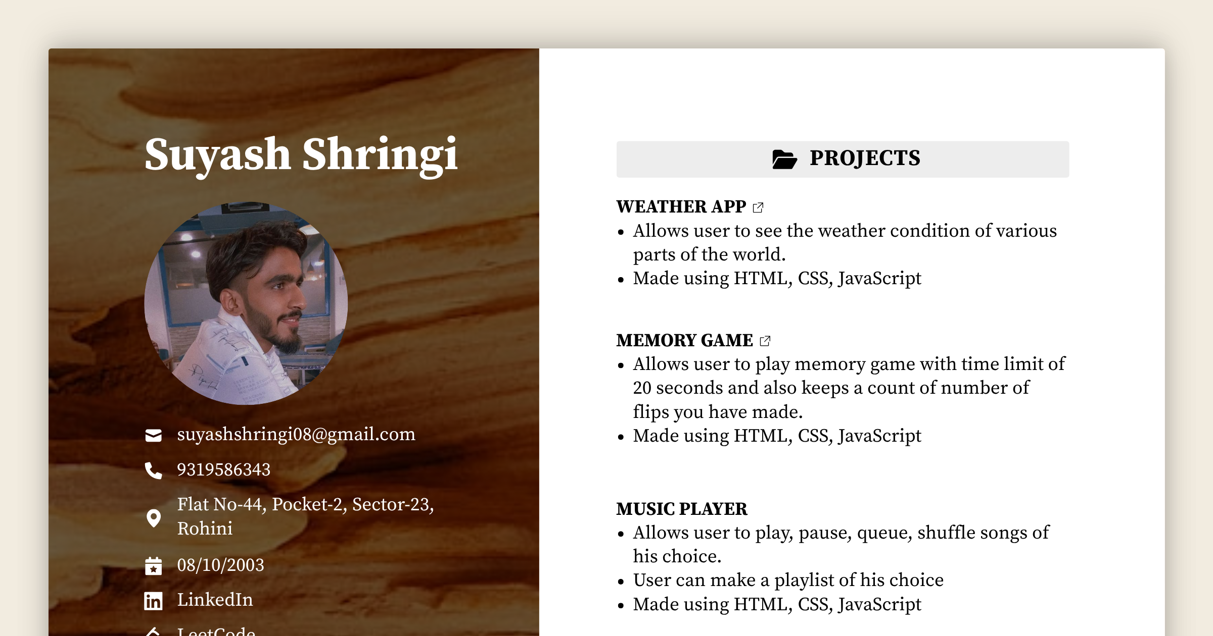 Suyash Shringi – Online Resume