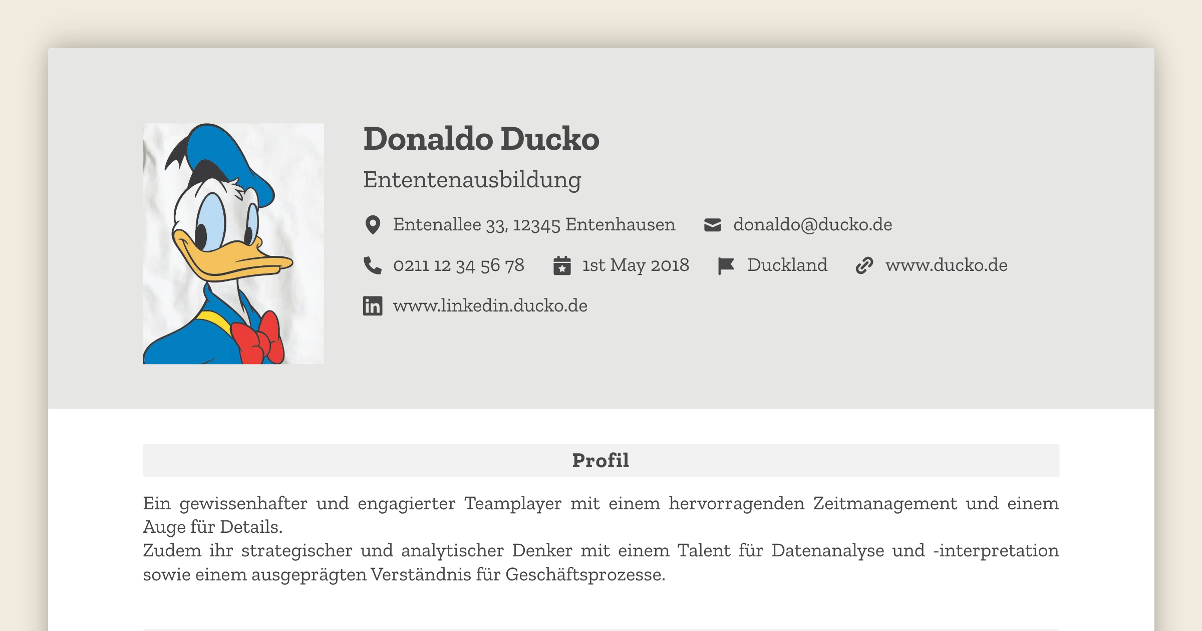Donaldina Ducko – Online Resume