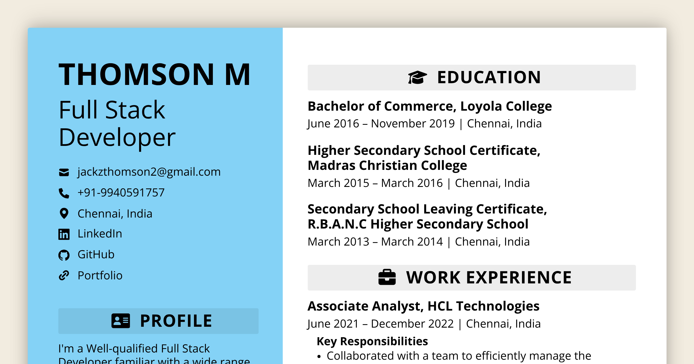 THOMSON M – Online Resume