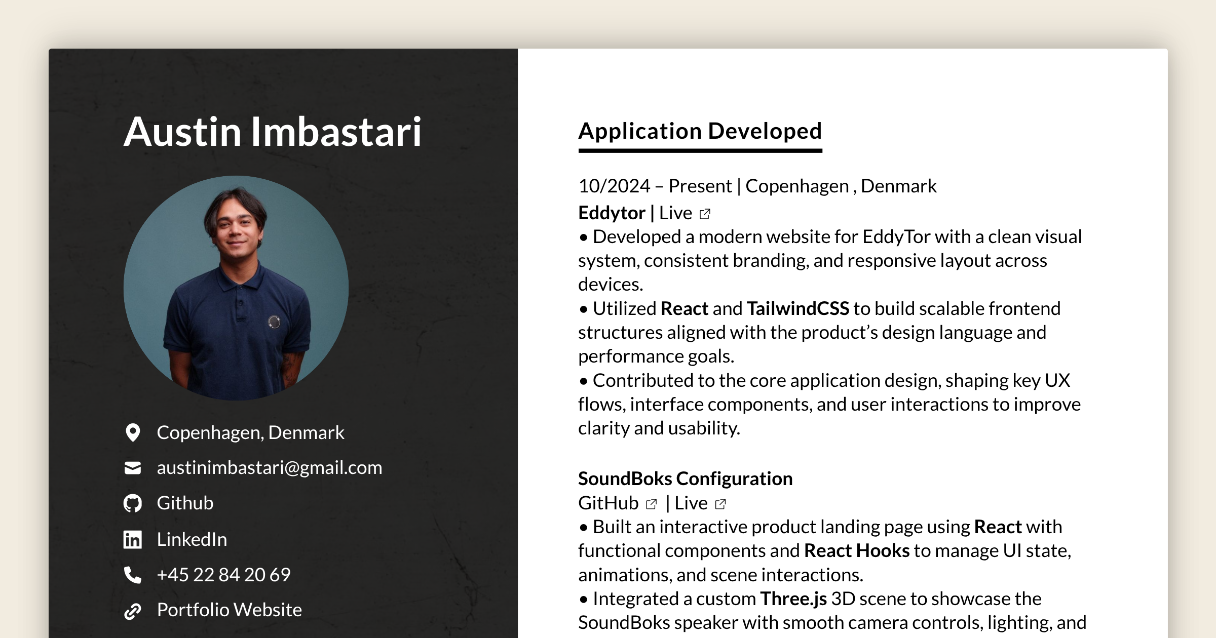 Austin Imbastari – Online Resume